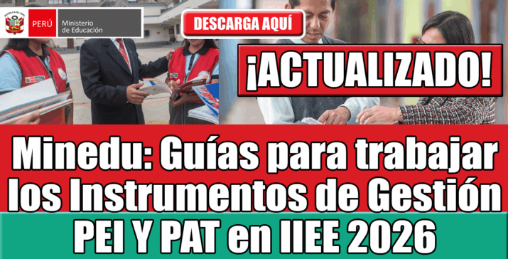 Minedu 2026: Guías para trabajar los Instrumentos de Gestión PEI y PAT ...